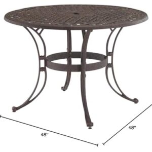 Homestyles Sanibel Black Outdoor Dining Table, Bronze, 48" Table, Sanibel