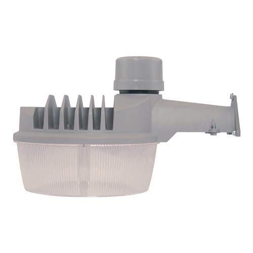 HALO Outdoor 650-Watt Equivalent Integrated LED Grey Outdoor Dusk to Dawn Area Light, 10000 Lumens, 4000K