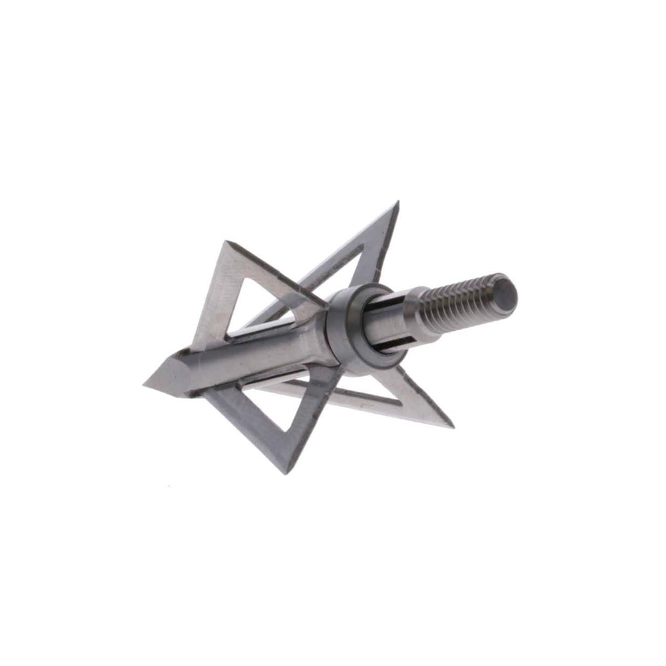 Truglo Titanium X QUADCUTTER 4 Blade 100 Grain Sharp Durable Fixed-Blade Archery Bow Hunting Broadhead with Grade 5 Titanium Ferrule & Stainless Steel Blades - Spare Set of Blades Included