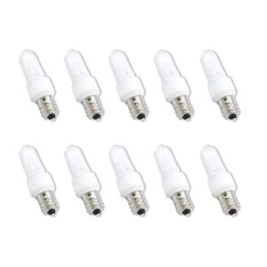 technical precision 60 watt kx60fr/e12 jd replacement bulb 120v 60w t3 krypton replacement bulb - frosted - 2700k warm white - 10 pack