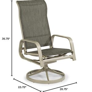 Homestyles Captiva Gray Outdoor Swivel Rocking Chair