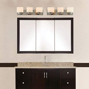 Design House 48 Inch Bathroom Medicine Cabinet, Wall Mounted, Mirrored, Brown, 541367-ESP