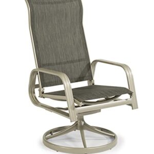 Homestyles Captiva Gray Outdoor Swivel Rocking Chair