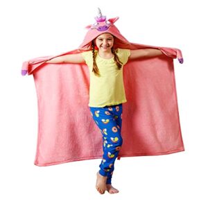 bright eyes blanket 2023 version super soft blanket for kids with led lights - hooded blanket, robe, comfy throw blanket, unicorn; warm fuzzy blanket, animal blanket, machine washable