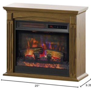 duraflame® Wall Mantel with Infrared Quartz Electric Fireplace and Crackling Sound