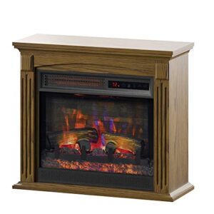 duraflame® Wall Mantel with Infrared Quartz Electric Fireplace and Crackling Sound