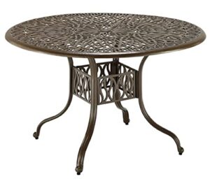 homestyles 6659-32 outdoor dining table, 48lx48dx29h, taupe