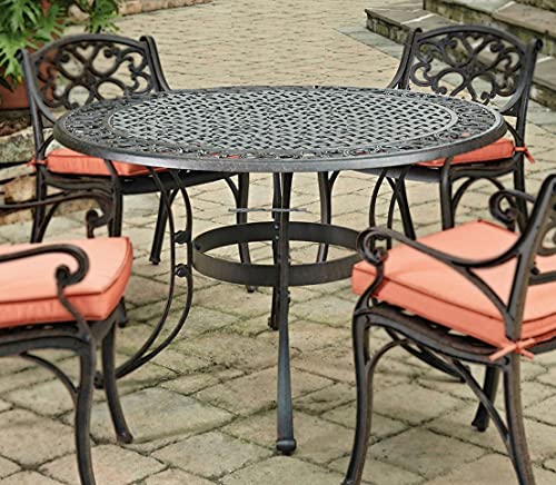 Homestyles Sanibel Black Outdoor Dining Table, Bronze, 48" Table, Sanibel