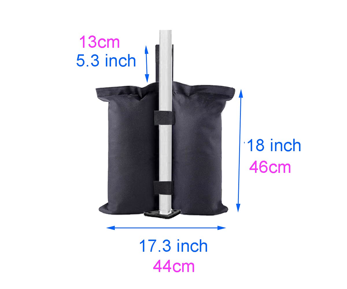 TESSLOVE Industrial Grade Weight Bags, Sand Bags Leg Weights for Pop up Canopy Tent, Patio Umbrella, Outdoor Furniture(Bags Only, Sand Excluded)