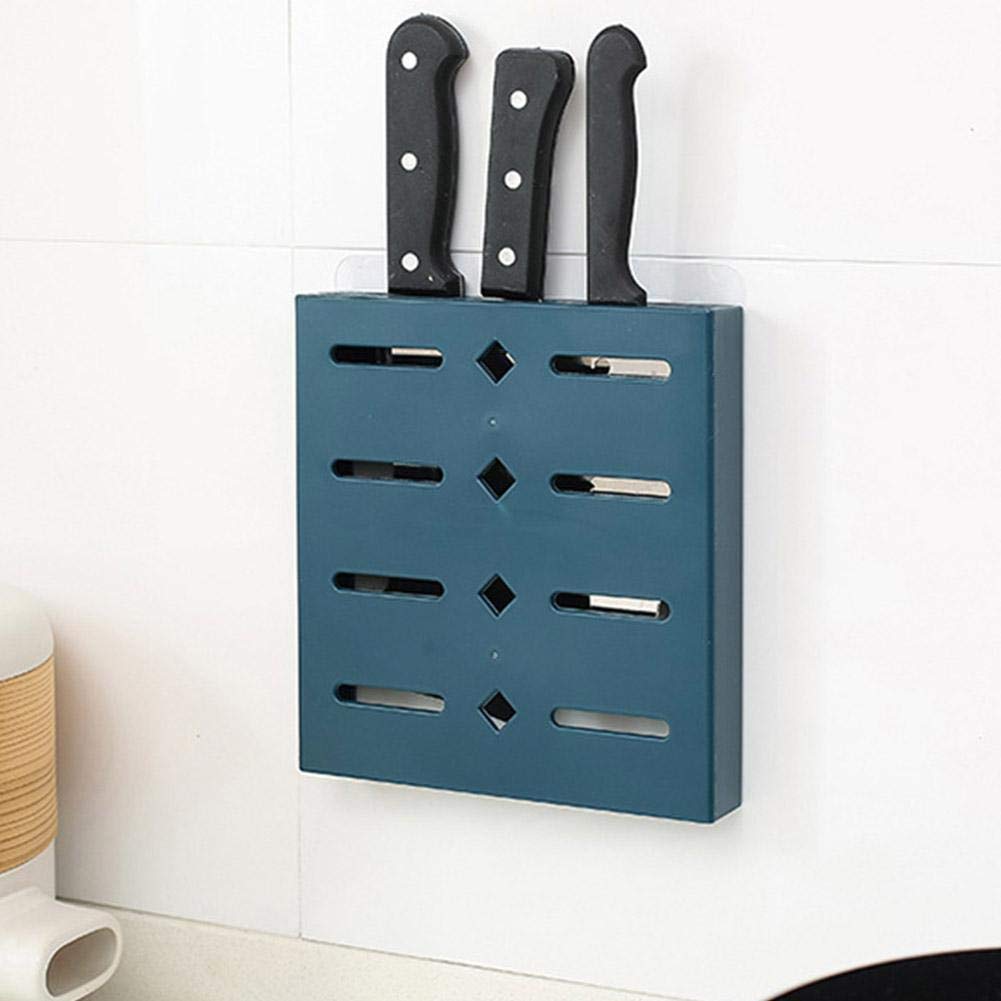 QIANSHENG Plastic Kitchen Knife Block Wall Mounted Knife Holder Storage Rack Drain Shelf 3 Slots Knife Rest Knife Organizer