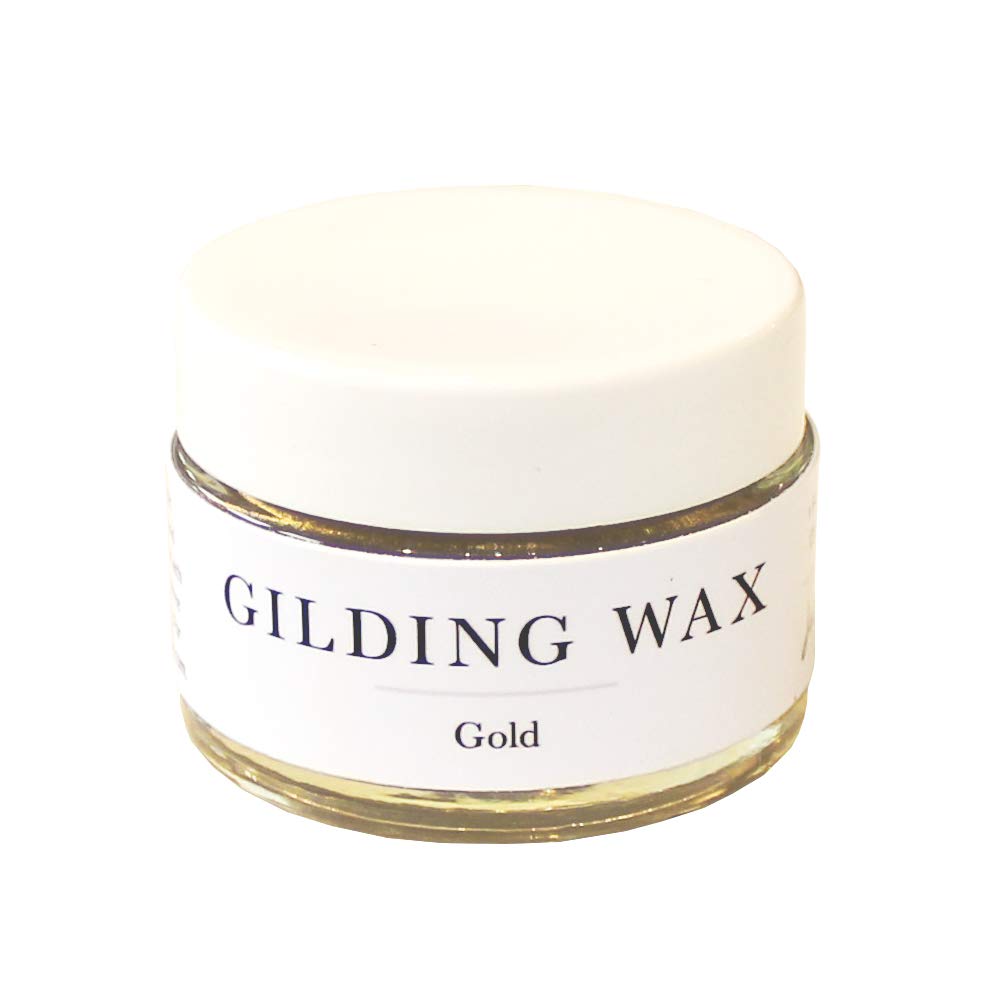 Jolie Gilding Wax – Metallic Finish for Furniture, Hardware, and Décor, Gold, 1 Ounce [30ml]