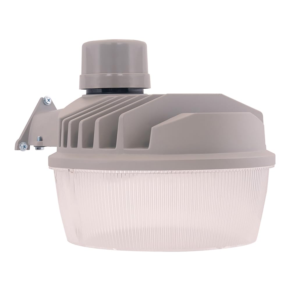 HALO Outdoor 650-Watt Equivalent Integrated LED Grey Outdoor Dusk to Dawn Area Light, 10000 Lumens, 4000K