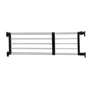 baoyouni expandable closet shelf tension rod clothes hanger storage rack adjustable diy shelving unit cabinet kitchen bathroom divider separator organizer, black