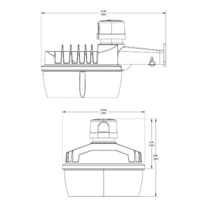 HALO Outdoor 650-Watt Equivalent Integrated LED Grey Outdoor Dusk to Dawn Area Light, 10000 Lumens, 4000K