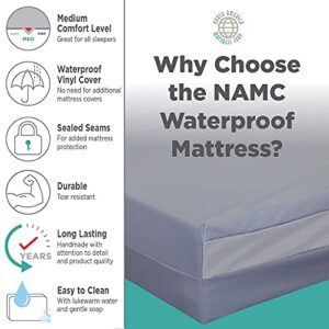 NAMC Urine and Waterproof – Adult Full XL (80" Long) Bedwetting Mattress Grey