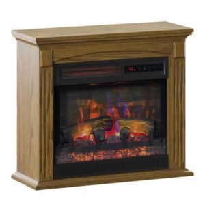 duraflame® wall mantel with infrared quartz electric fireplace and crackling sound