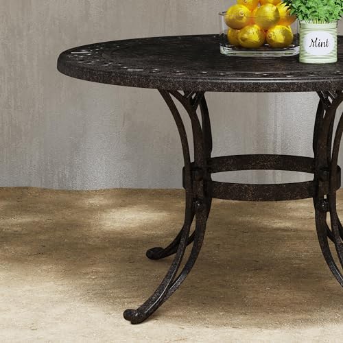 Homestyles Sanibel Black Outdoor Dining Table, Bronze, 48" Table, Sanibel