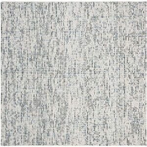 SAFAVIEH Abstract Collection 8' Square Blue/Charcoal ABT468B Handmade Premium Wool Area Rug