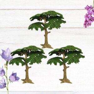 Kisangel 3PC Model Trees Railroad Scenery Trees Model Train Architecture Trees Fake Trees Diorama Tree for DIY Crafts Miniature Landscape Size S