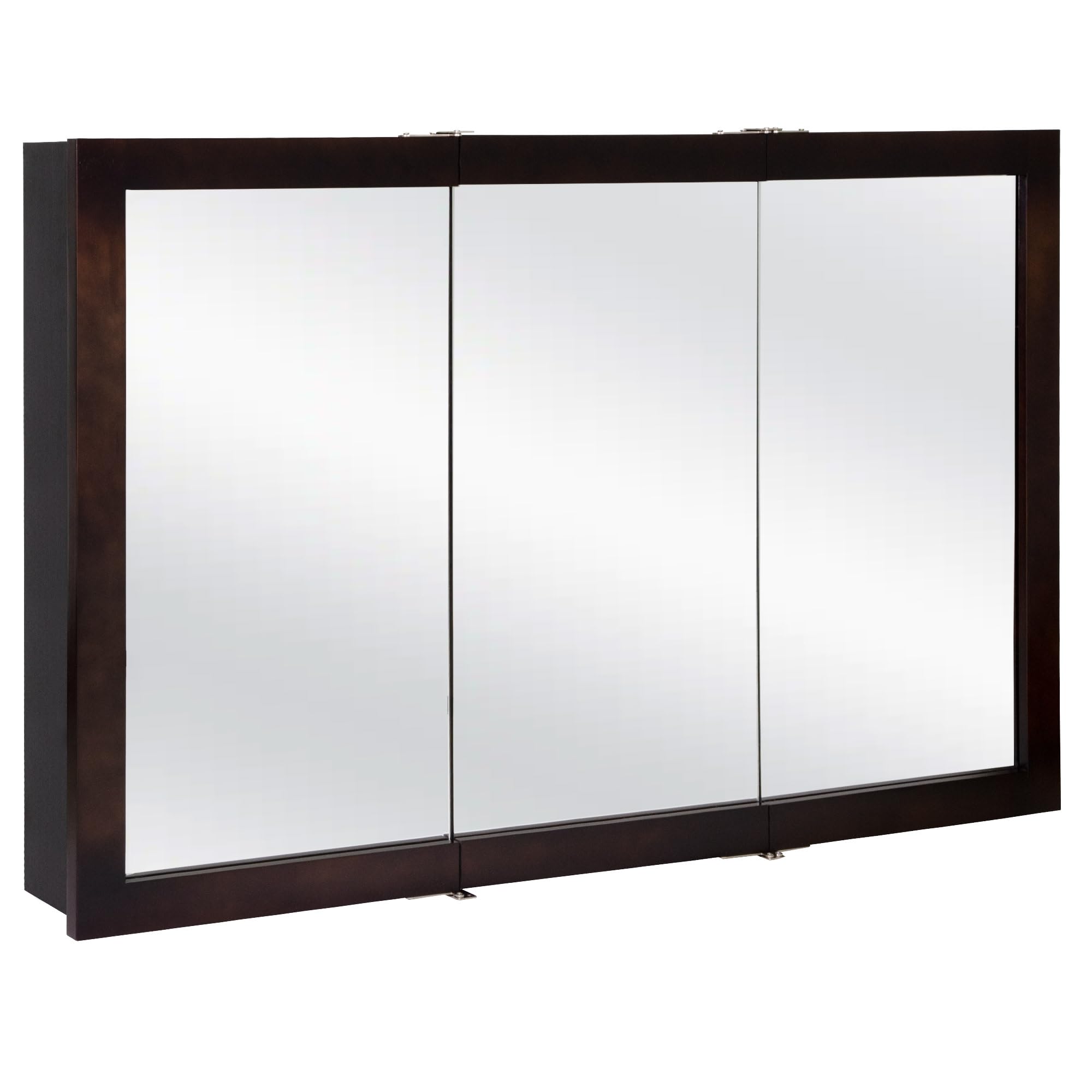 Design House 48 Inch Bathroom Medicine Cabinet, Wall Mounted, Mirrored, Brown, 541367-ESP