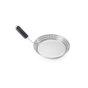 outset grill skillet with removable handle, stainless steel