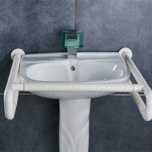 Grab Bars Handle Safety Support Hand Rails, Bathroom Stainless Steel Washbasin Grab Bar, Shower Grab Bar Nylon Outer Tube Elderly Disabled Wash Support Non-slip Rail Toilet Wash Basin Safety Handrail