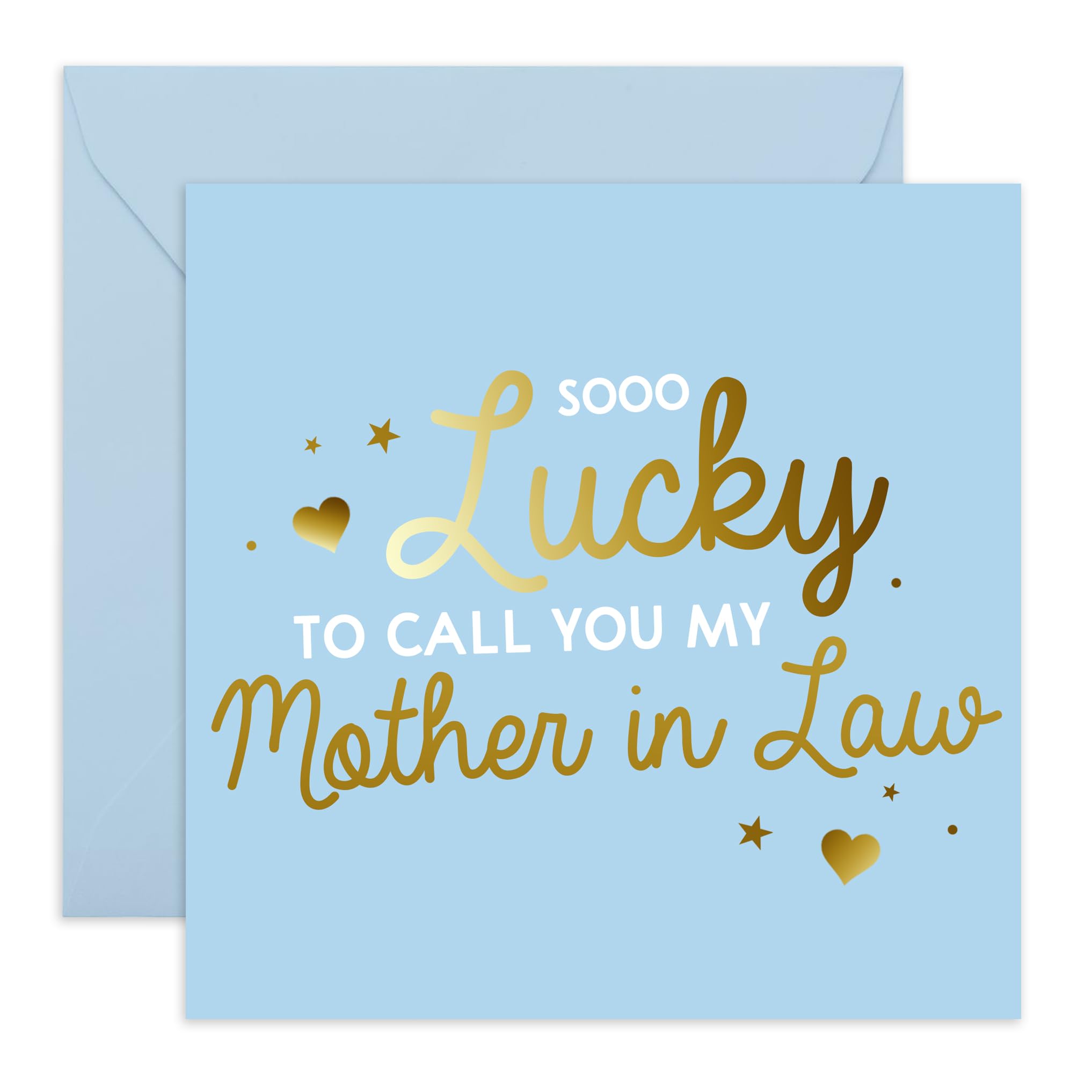 CENTRAL 23 Mothers Day Card from Son in Law - 'So Lucky To Call You My Mother In Law' - Sweet Mother In Law Birthday Cards - Birthday Card from Daughter in Law - Comes with Fun Stickers