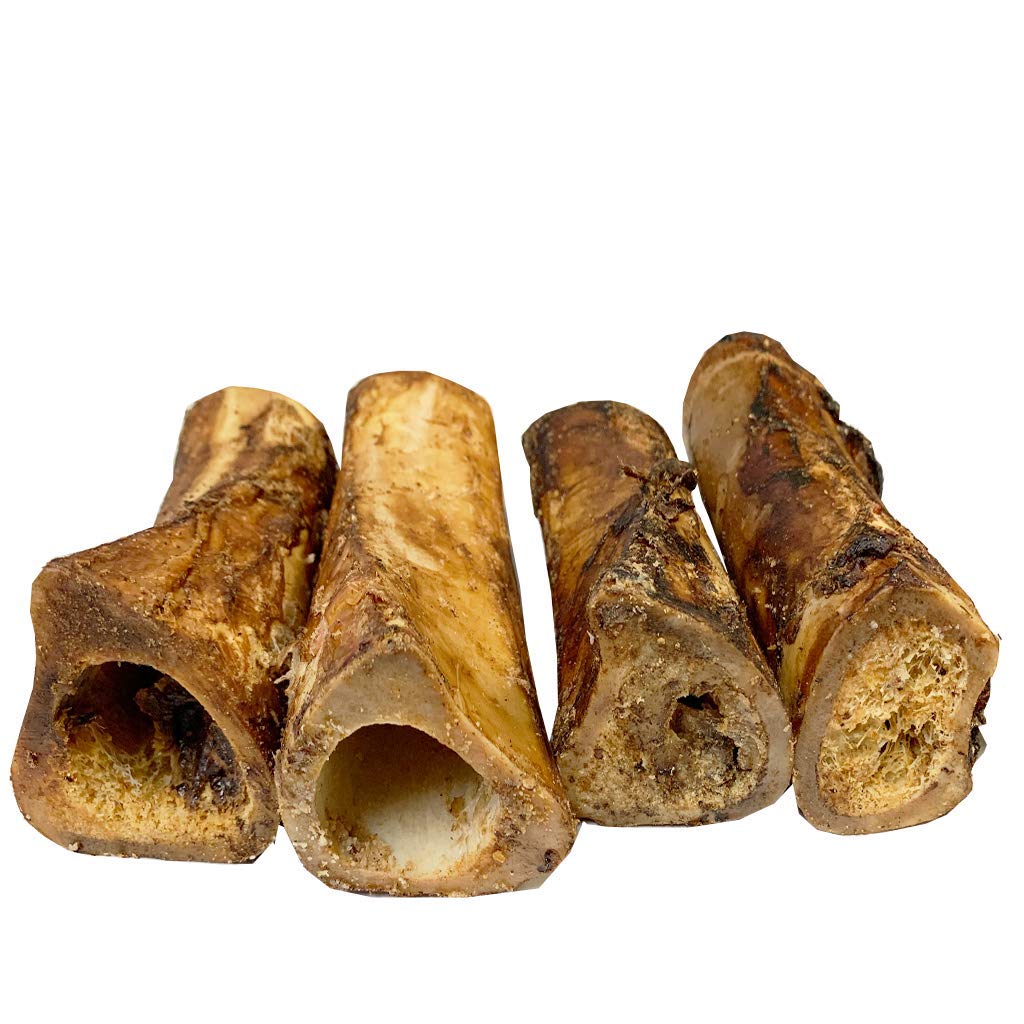 Amazing Dog Treats - 5-6 Inch Meaty Beef Marrow Bones (2 Count) - Best Bones for Dogs - Long Lasting Dog Chew Bones - Filled Marrow Dog Bone