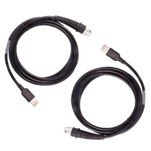 partshe 2-pack usb cable for honeywell 3800g 4600g 4820 barcode scanner usb type a 6ft straight