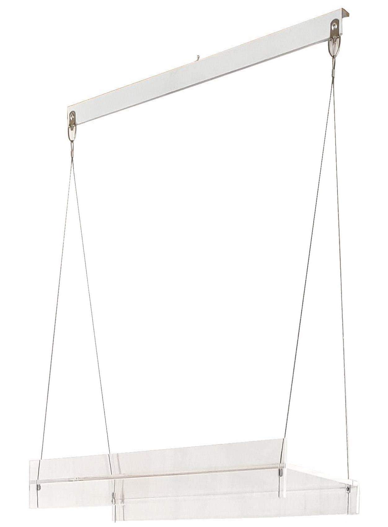 SUPREMETECH Hanging Acrylic Shelves for Windows (16" Wide, 1 Shelf - 26" Tall)