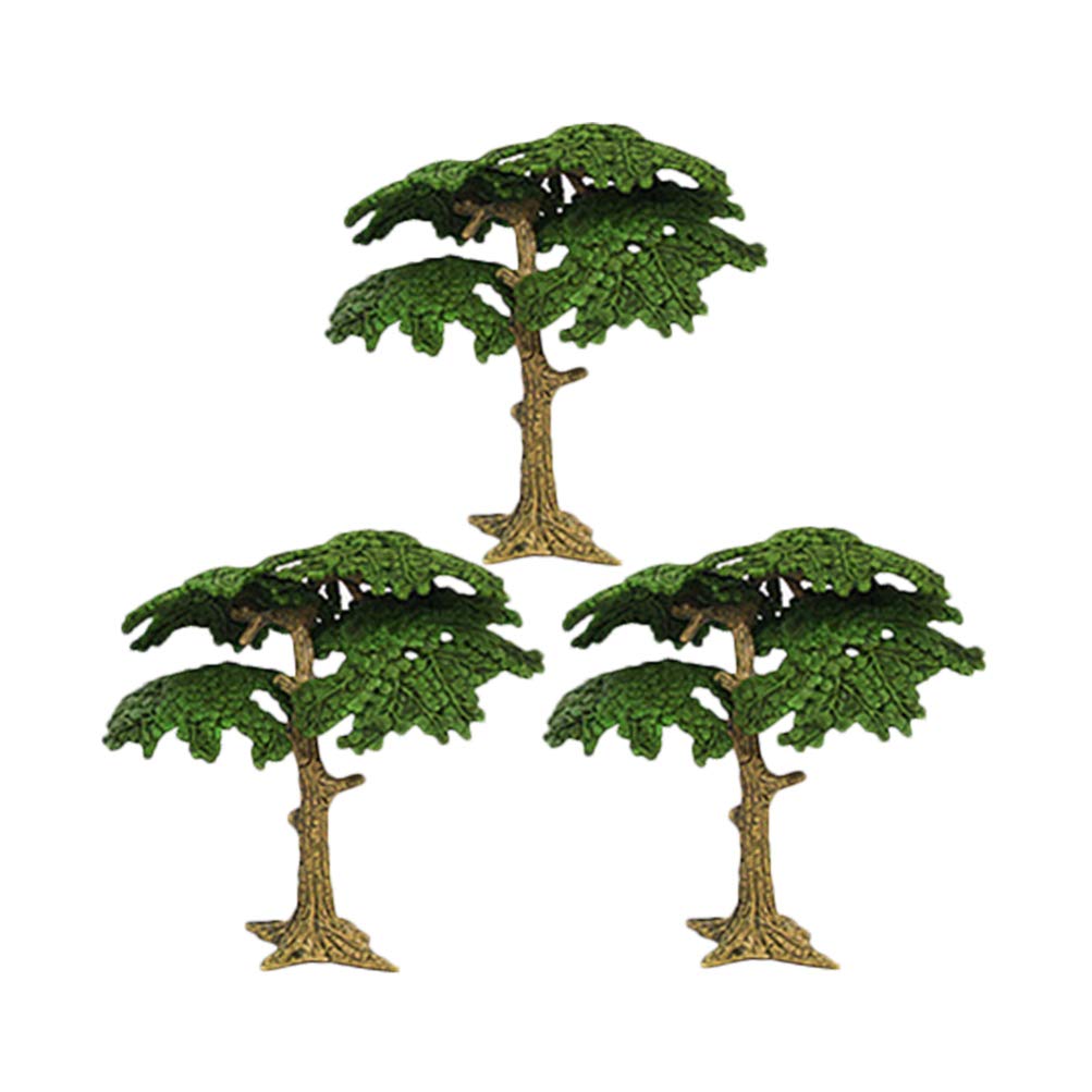 Kisangel 3PC Model Trees Railroad Scenery Trees Model Train Architecture Trees Fake Trees Diorama Tree for DIY Crafts Miniature Landscape Size S