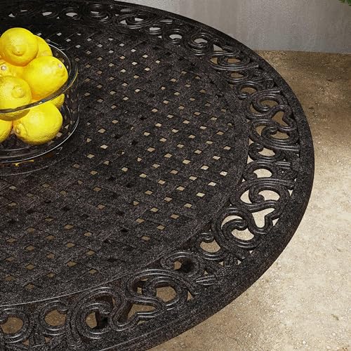 Homestyles Sanibel Black Outdoor Dining Table, Bronze, 48" Table, Sanibel