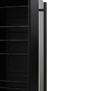 BRAMA Apartment Size Refrigerator 21 Cu. Ft. Full Fridge for Kitchen, Apartment, Pantry, Garage, House with Adjustable Glass Shelves and Blue LED Lighting, Single Zone, 29.5 inch wide, Black