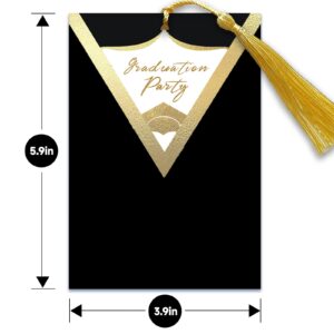 AMINORD Graduation Invitations 2024 - Class of 2024 Graduation Party Supplies -12 Pack Graduation Party Invitations Cards with Envelopes