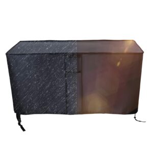 flymer patio deck box cover waterproof 50 inch, all season outdoor furniture cover, black