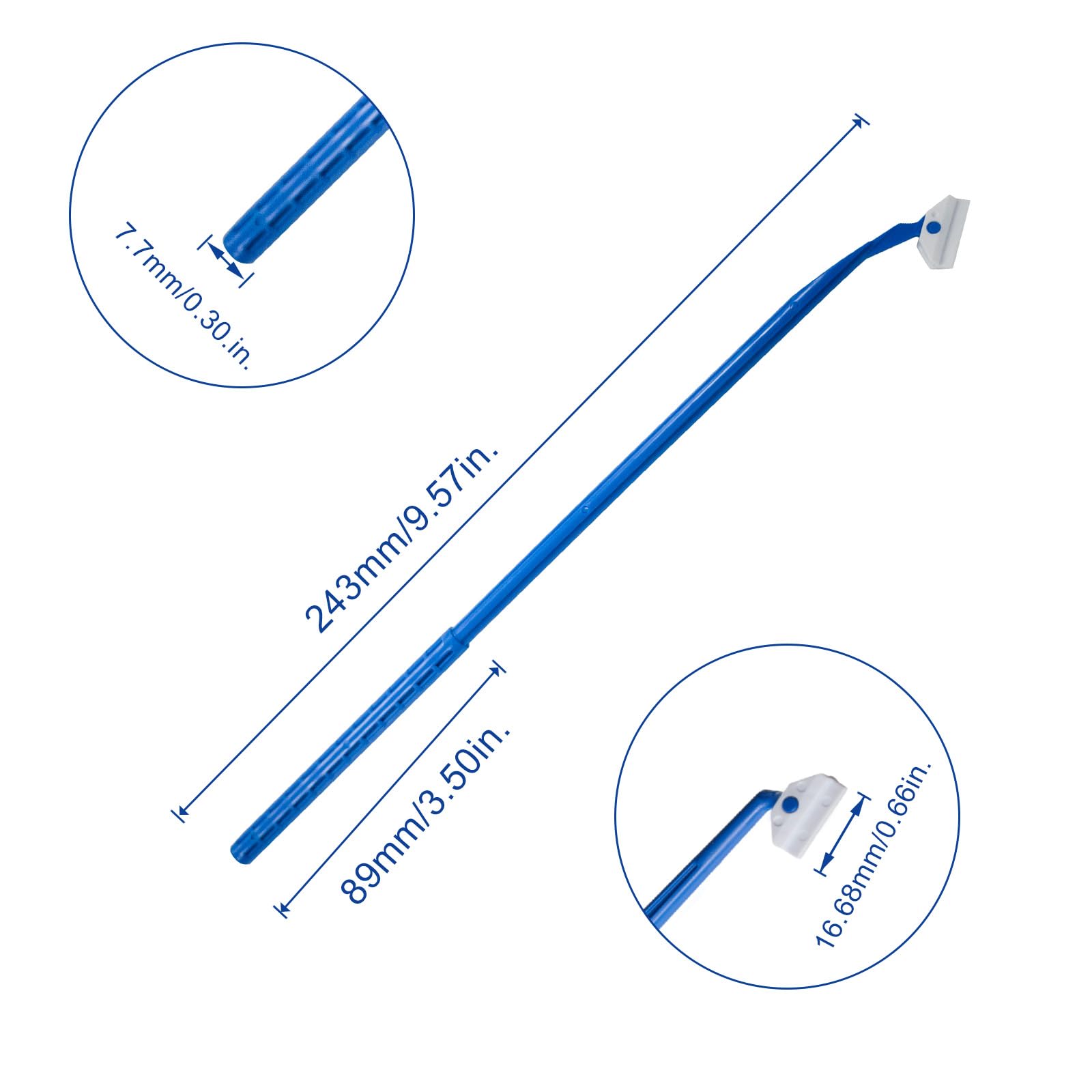 Biologix 100PCS Cell Culture Scraper, Multi-Position 18cm Handle Cell Scraper, Sterile, Individually Packaged, Polyethylene, Non-Pyrogenic