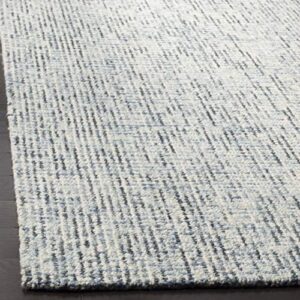 SAFAVIEH Abstract Collection 8' Square Blue/Charcoal ABT468B Handmade Premium Wool Area Rug