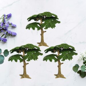 Kisangel 3PC Model Trees Railroad Scenery Trees Model Train Architecture Trees Fake Trees Diorama Tree for DIY Crafts Miniature Landscape Size S