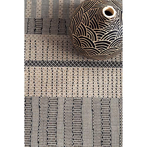 nuLOOM Indoor/Outdoor Modern Moroccan Megan Area Rug, 4' x 6', Grey