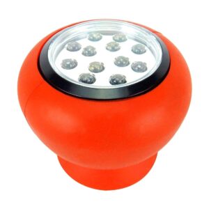 Sweda Suction Cup Emergency Flashlight - 8 White LEDs & 4 Red Flashing LEDs, Handy LED Worklight with Emergency Flasher, Portable Flashlight for Home, Car, & Camping, #FA5167 (Lot of 3)