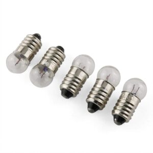 e-outstanding 10pcs e10 mini light bulbs experiment screw base indicator light incandescent bulb, 2.5v 0.3a