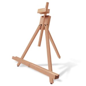 Miratuso Painting Easel, Folding Wooden Tabletop Easel Stand Holds Highest to 22" Canvas, Portable Desktop Easel Suitable for Artists, Beginners, Students