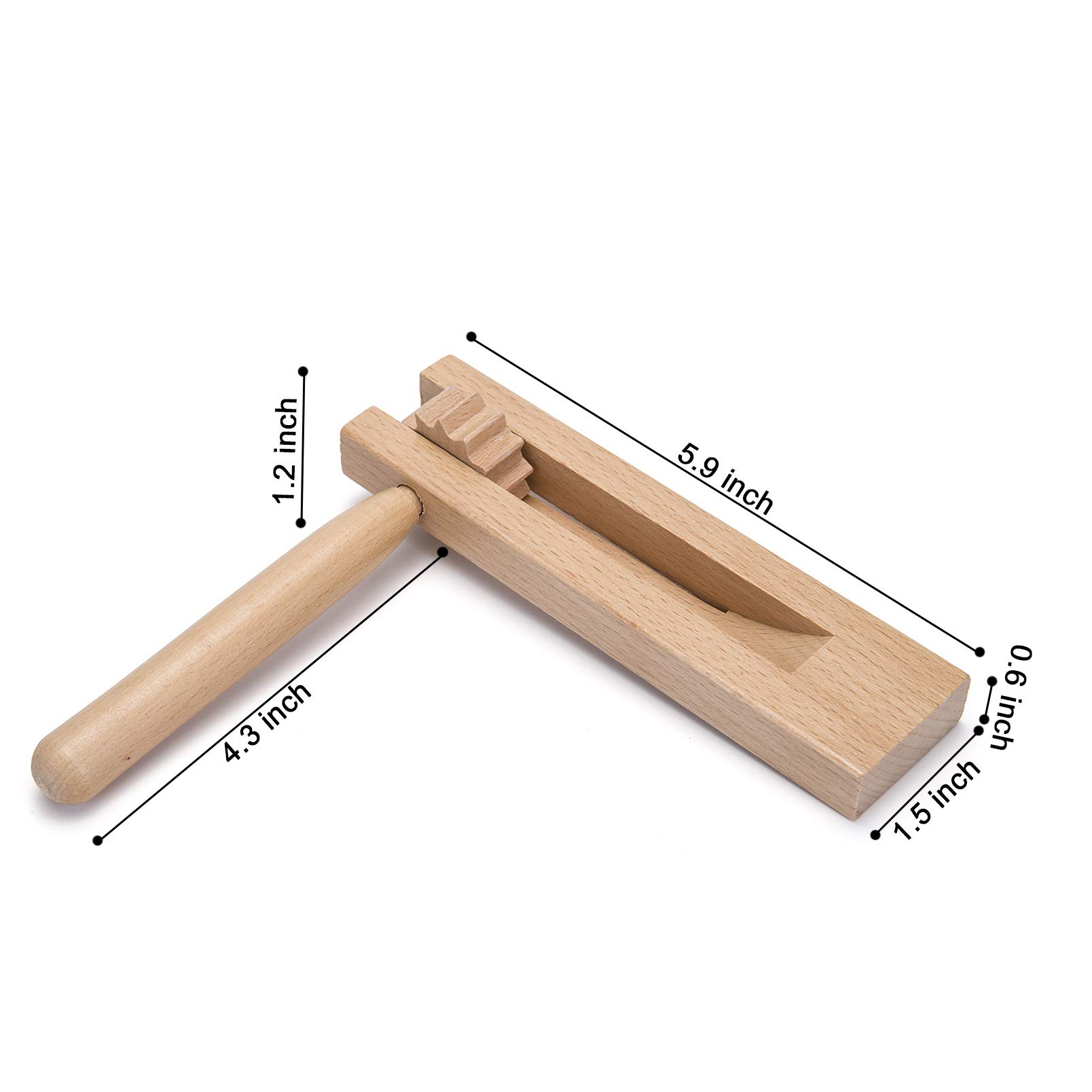 2 Pack Wooden Ratchet Noise Makers, Traditional Mexican Matraca for Graduation, Football Games, Parties and Sporting Events