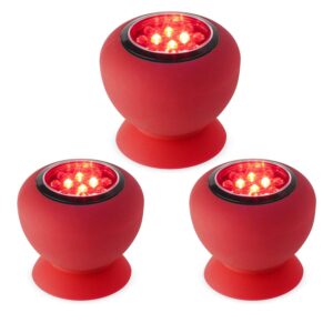 sweda suction cup emergency flashlight - 8 white leds & 4 red flashing leds, handy led worklight with emergency flasher, portable flashlight for home, car, & camping, #fa5167 (lot of 3)