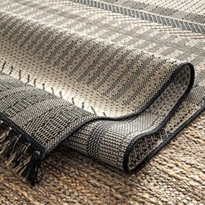 nuLOOM Indoor/Outdoor Modern Moroccan Megan Area Rug, 4' x 6', Grey