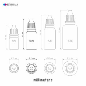 EXTEND LAB 20 PCS 10ml Plastic Dropper Bottle - Squeezable Eye Dropper Bottles - Refillable Mini Dropper Bottles with Srew Cap - Ideal for Essence, Oil