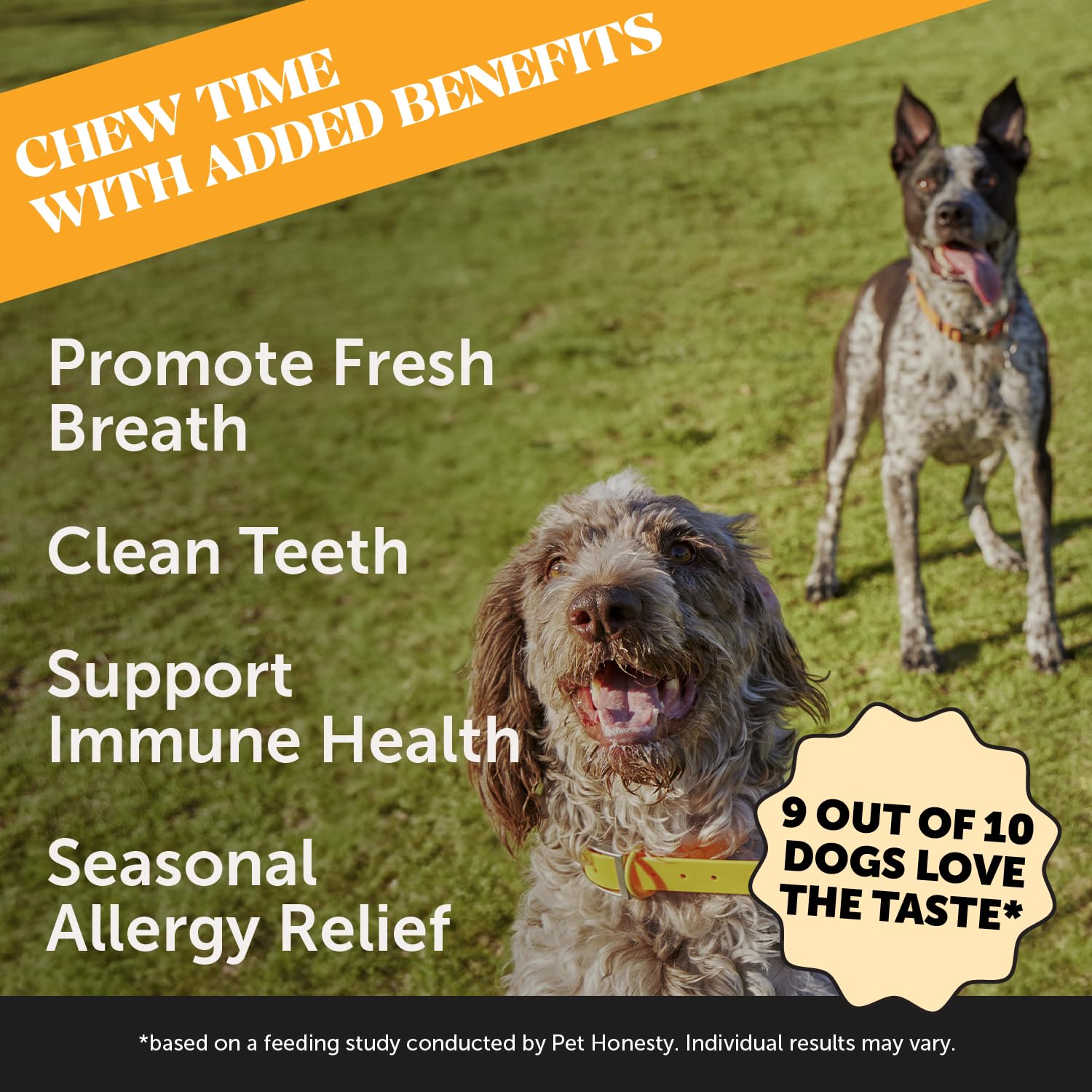 Pet Honesty Allergy Support Fresh Sticks - Dental Sticks for Dogs - Dental Dog Chews - Immune Health + Allergy Support for Dogs - Freshen Dog Breath, Reduce Plaque + Tartar - 30 Sticks