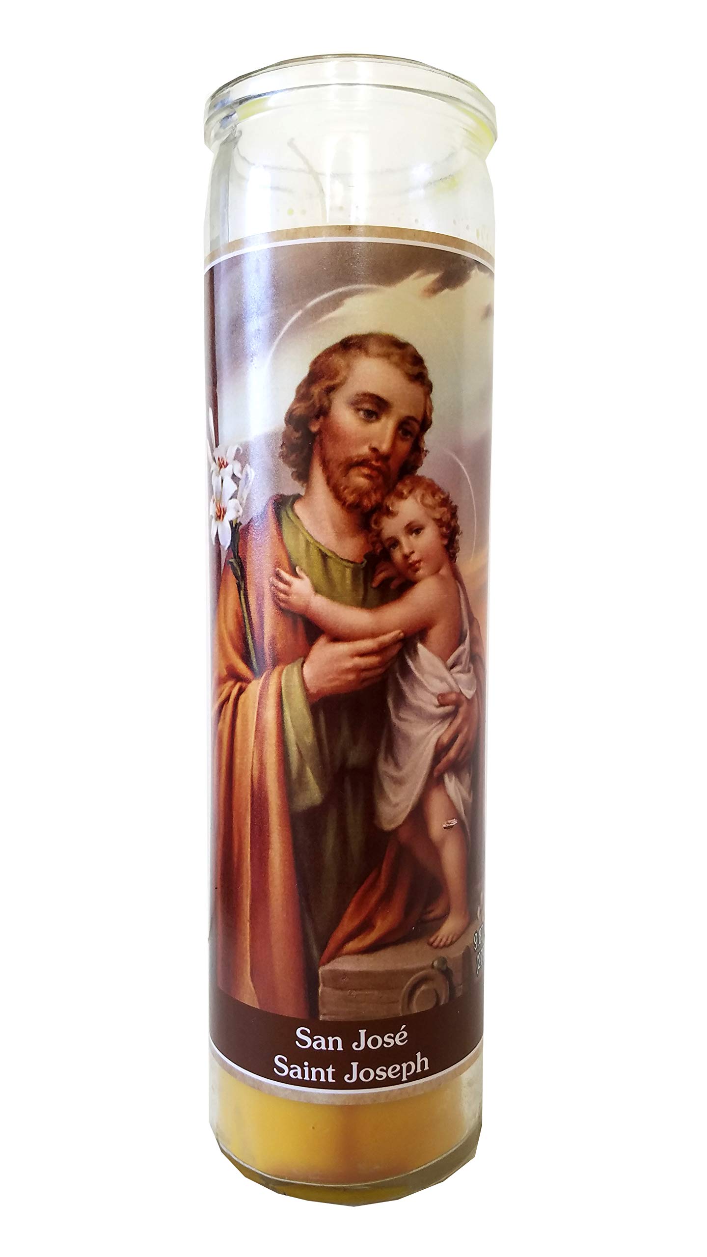 Staci19 Saint Joseph (San Jose) Yellow Devotional Candle