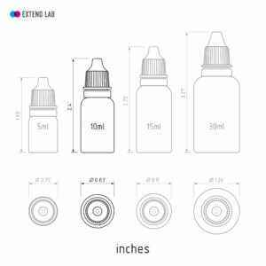 EXTEND LAB 5 PCS 10ml Plastic Dropper Bottle - Squeezable Eye Dropper Bottles - Refillable Mini Dropper Bottles with Srew Cap - Ideal for Essence, Oil