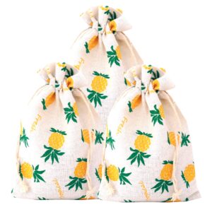 righta tech pineapple gift treat bags drawstring gift bag pineapple favor bag for wedding bridal shower birthday party hawaiian luau,summer beach tropical party decorations